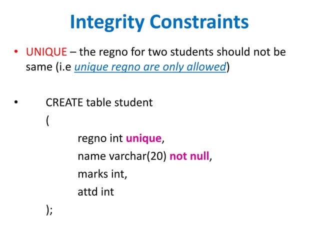 Integrity constraints in dbms | PDF | Databases | Computer Software and ...