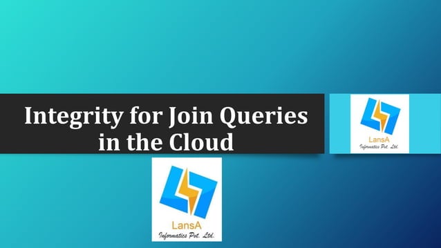 Integrity for join queries | PPT