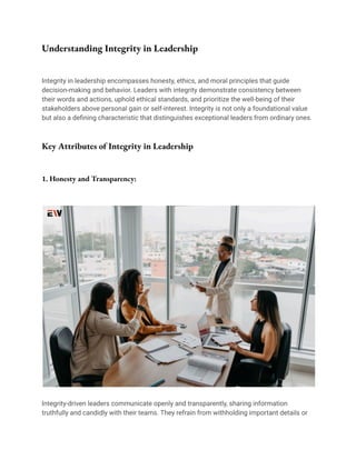 Integrity in Leadership_ Illuminating the Path to Organizational ...
