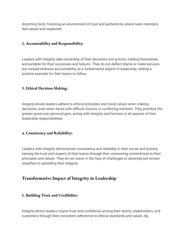 Integrity in Leadership_ Illuminating the Path to Organizational ...