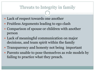 Integrity in relationship reflection | PPT
