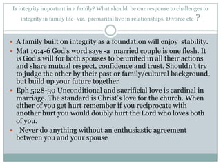 Integrity in relationship reflection | PPT