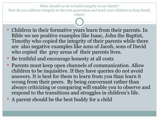 Integrity in relationship reflection | PPT