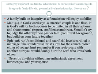 Integrity in relationship reflection | PPT