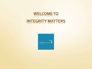 Compliance Hotline - Integrity Matters | PPTX