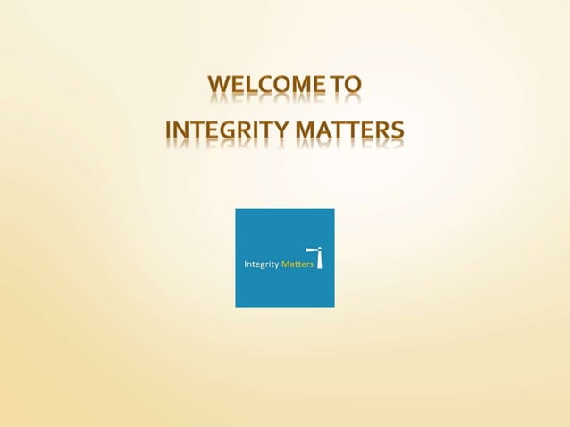 Compliance Hotline - Integrity Matters | PPTX