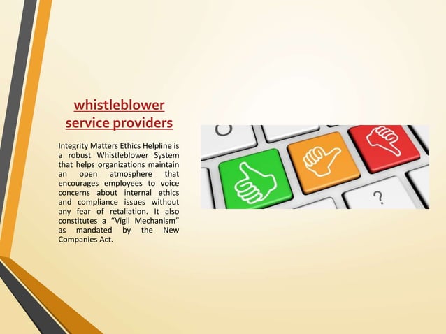 Compliance Hotline - Integrity Matters | PPTX