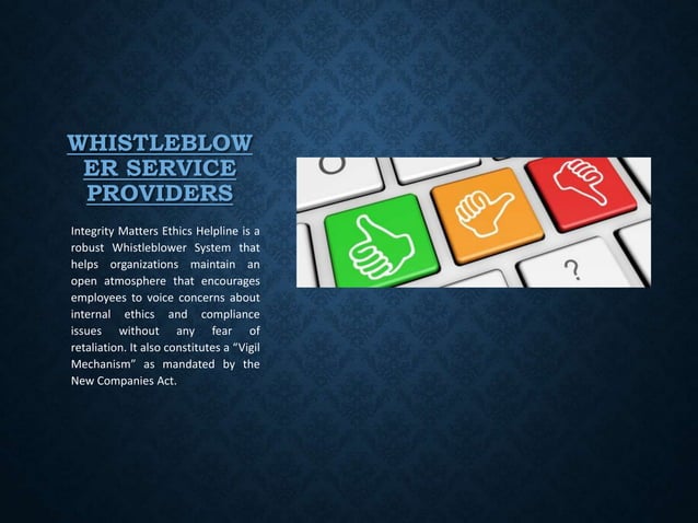 Compliance Hotline - Integrity Matters | PPTX