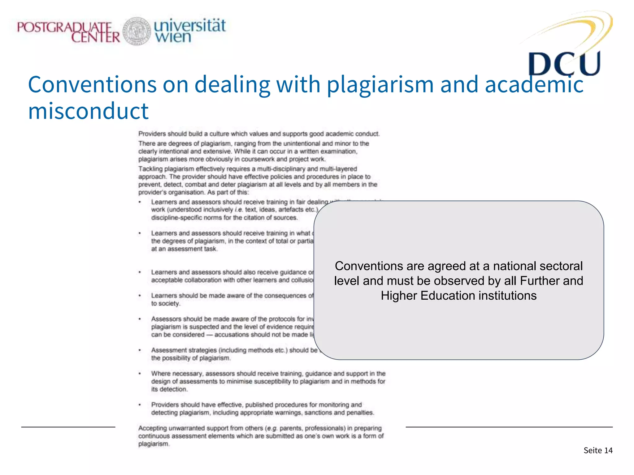 INTEGRITY Policy Presentations - DCU presentation.ppt | Undergraduate ...