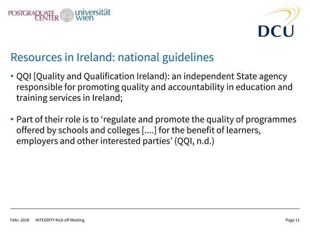 INTEGRITY Policy Presentations - DCU presentation.ppt