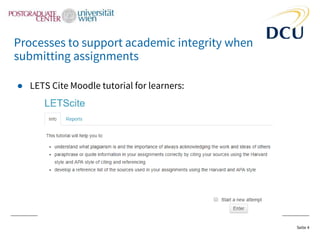 INTEGRITY Policy Presentations - DCU presentation.ppt | Undergraduate ...