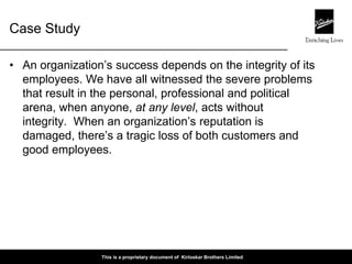 A presentation on Integrity and Human Values in Business | PPT