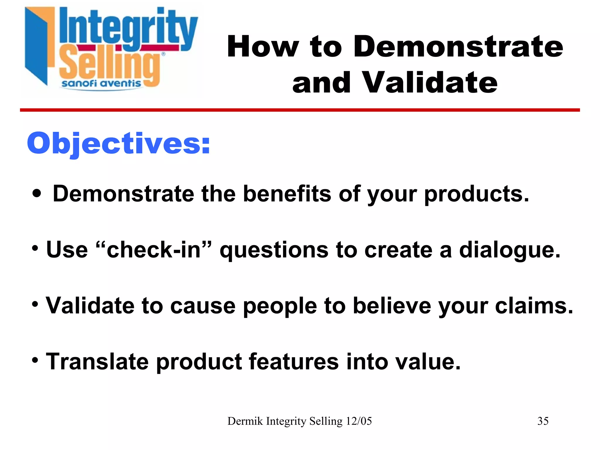 Integrity selling | PPT