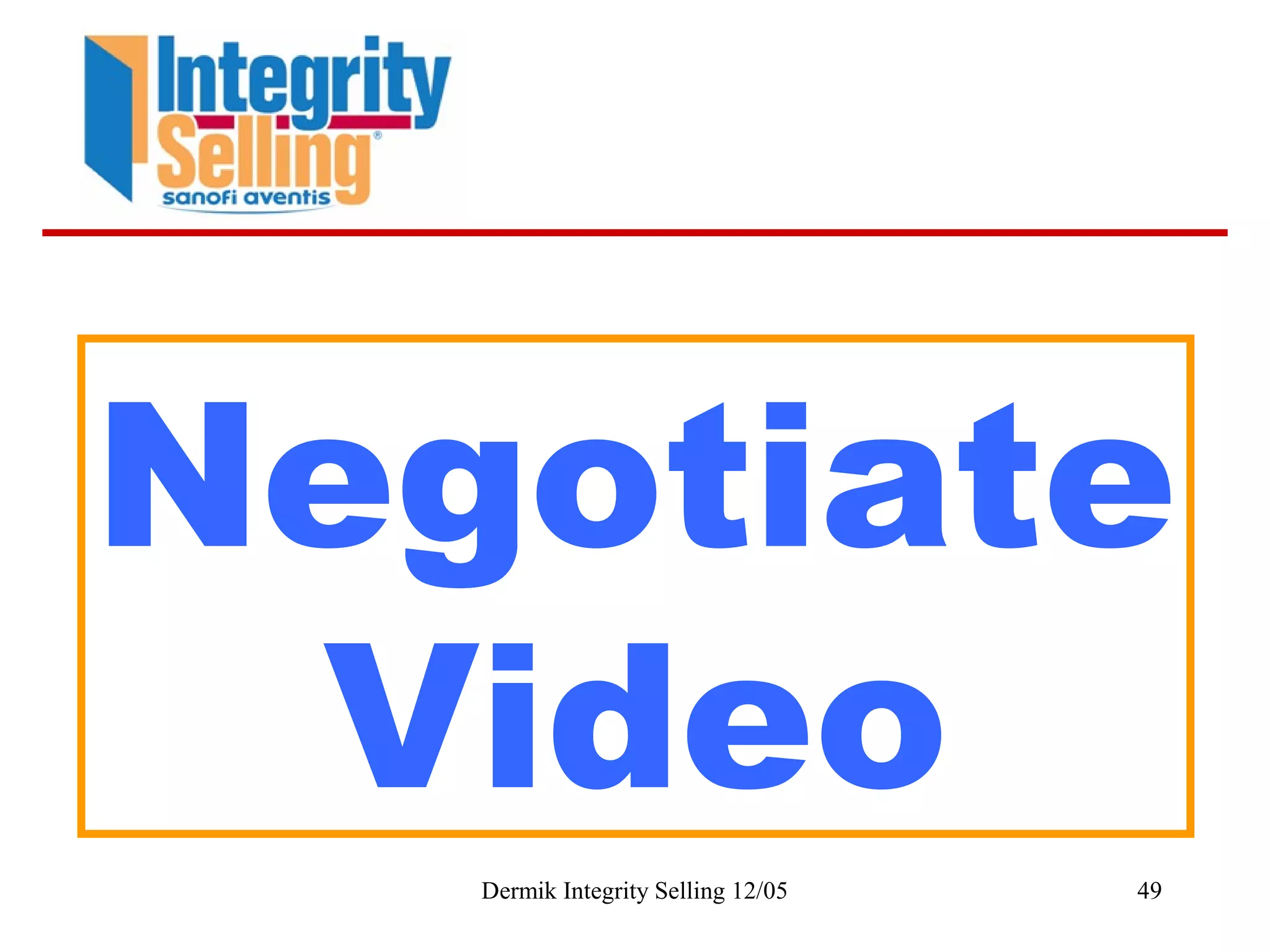 Integrity selling | PPT