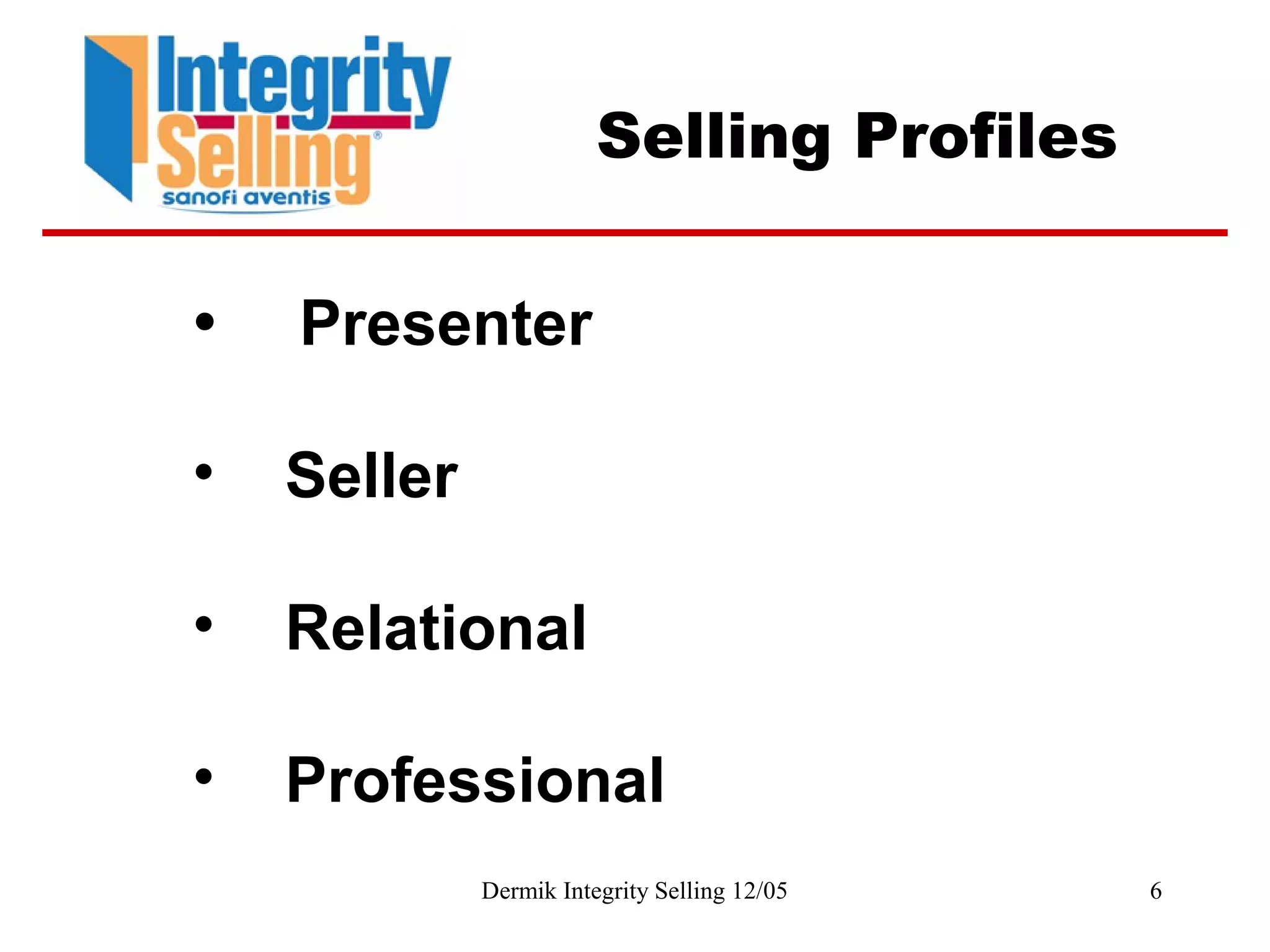Integrity selling | PPT