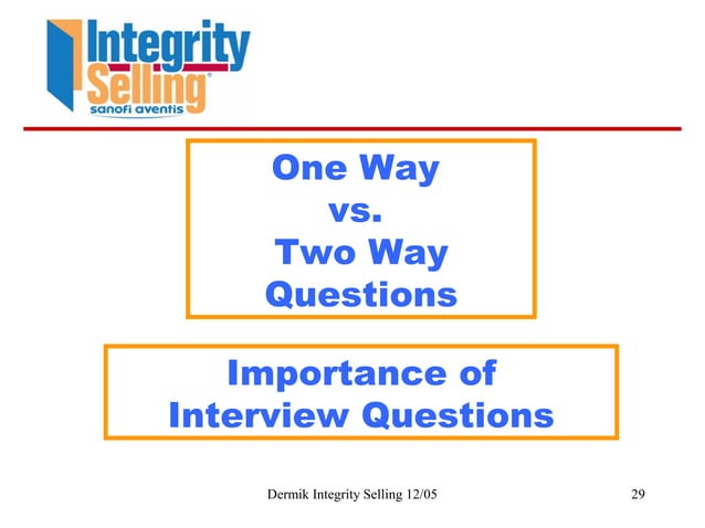Integrity selling | PPT | Sales | Business