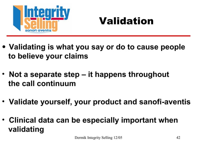 Integrity selling | PPT | Sales | Business