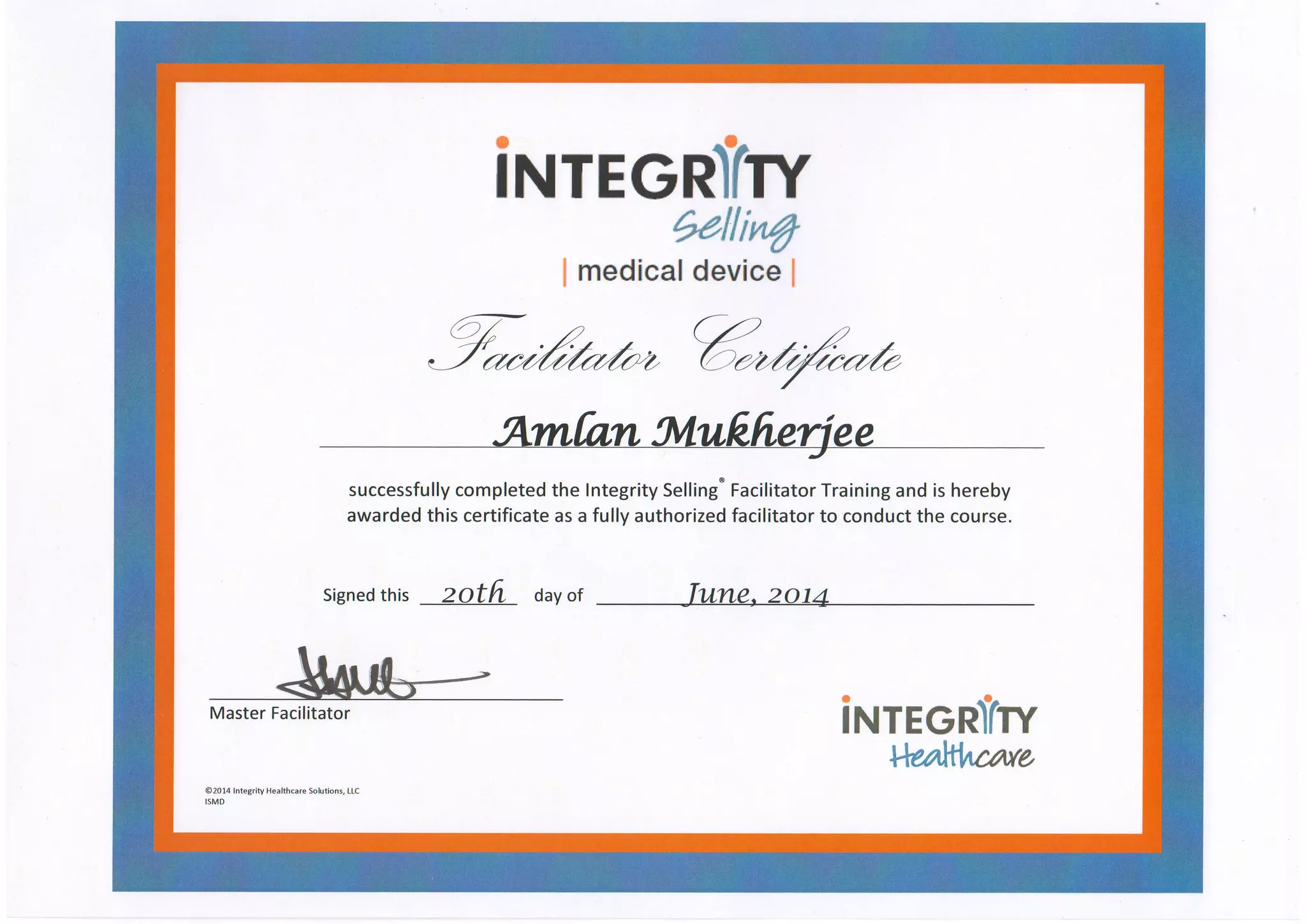 Integrity selling certificate | PDF
