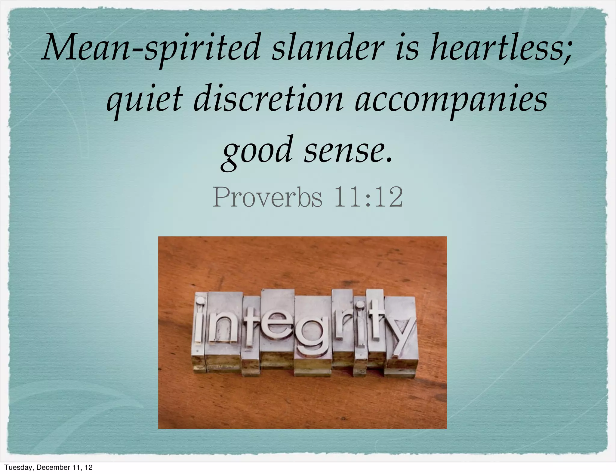 Integrity slide | PPT