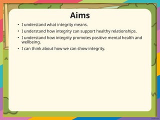 Integrity Whole-School Assembly Presentation | PPTX