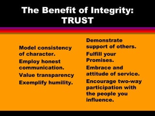 Integrity with peopple. | PPT
