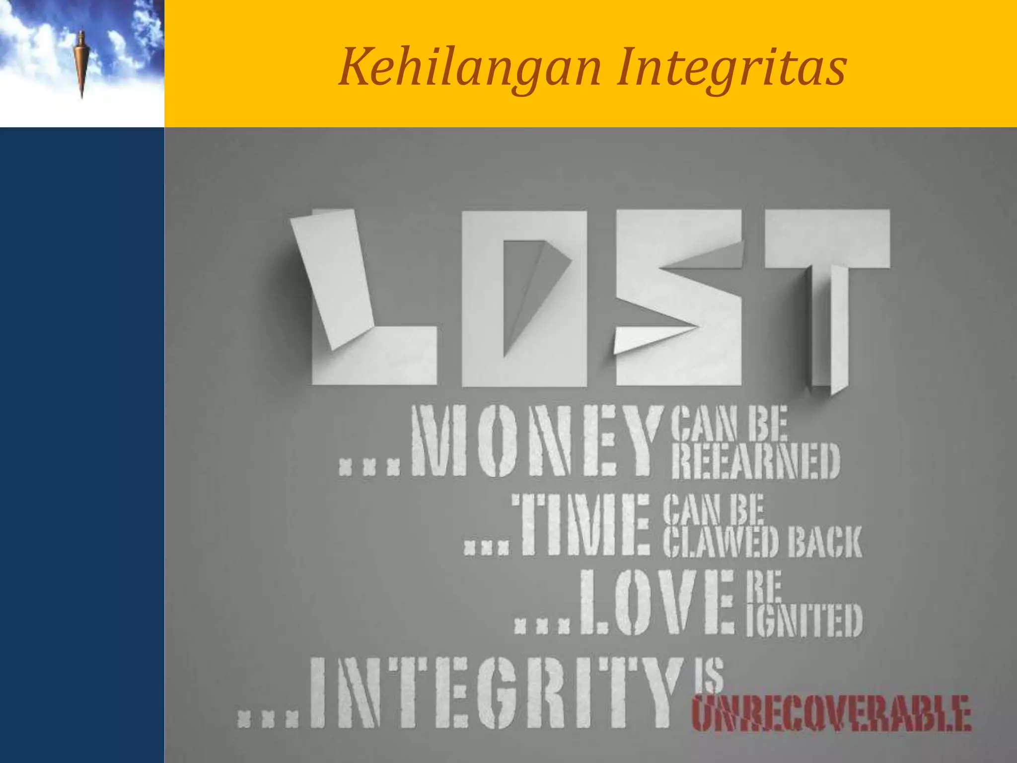 Integritas dalam Pekerjaan | PPTX