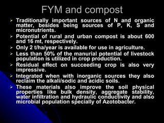 Integtared nutrient supply & management | PPT | Agriculture | Industries