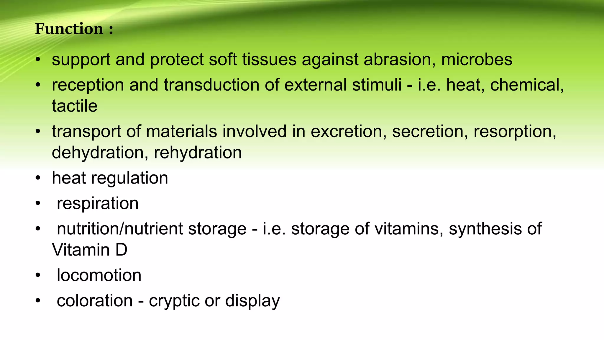 Integumentary derivative | PPTX