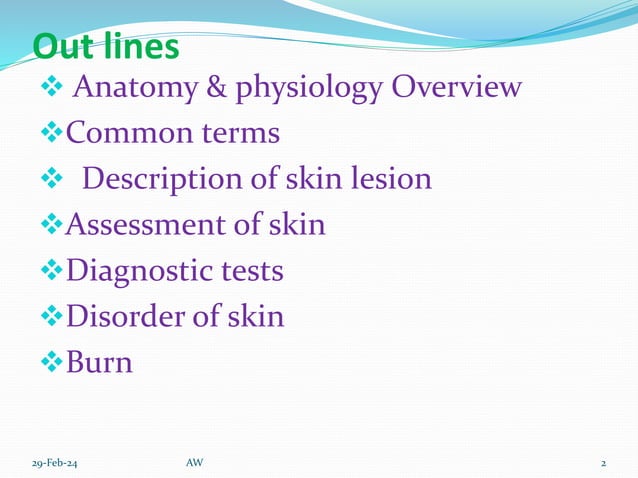 Assessment &Nursing management of patient with INTEGUMENTARY DO EDIT ...