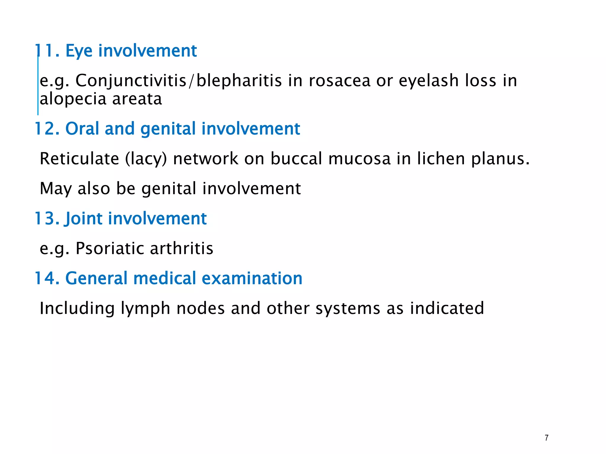 Integumentary system examination | PPTX