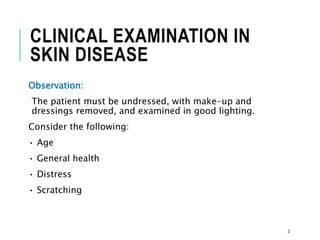 Integumentary system examination | PPTX