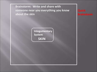 Integumentary system notes part 1 | PPT