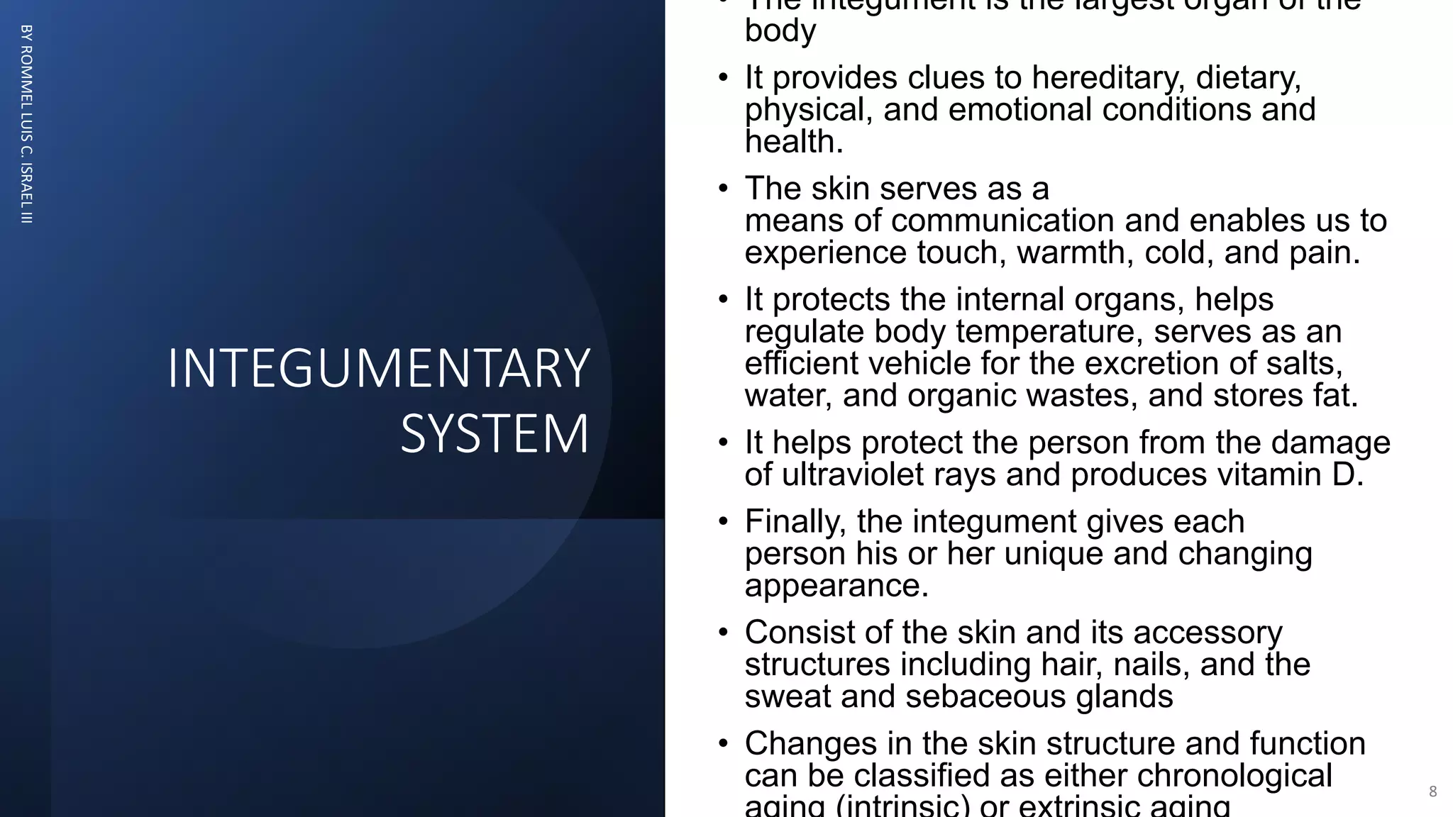 INTEGUMENTARY SYSTEM Physiological Changes in Older Adults | PPTX