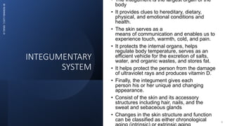 INTEGUMENTARY SYSTEM Physiological Changes in Older Adults | PPTX