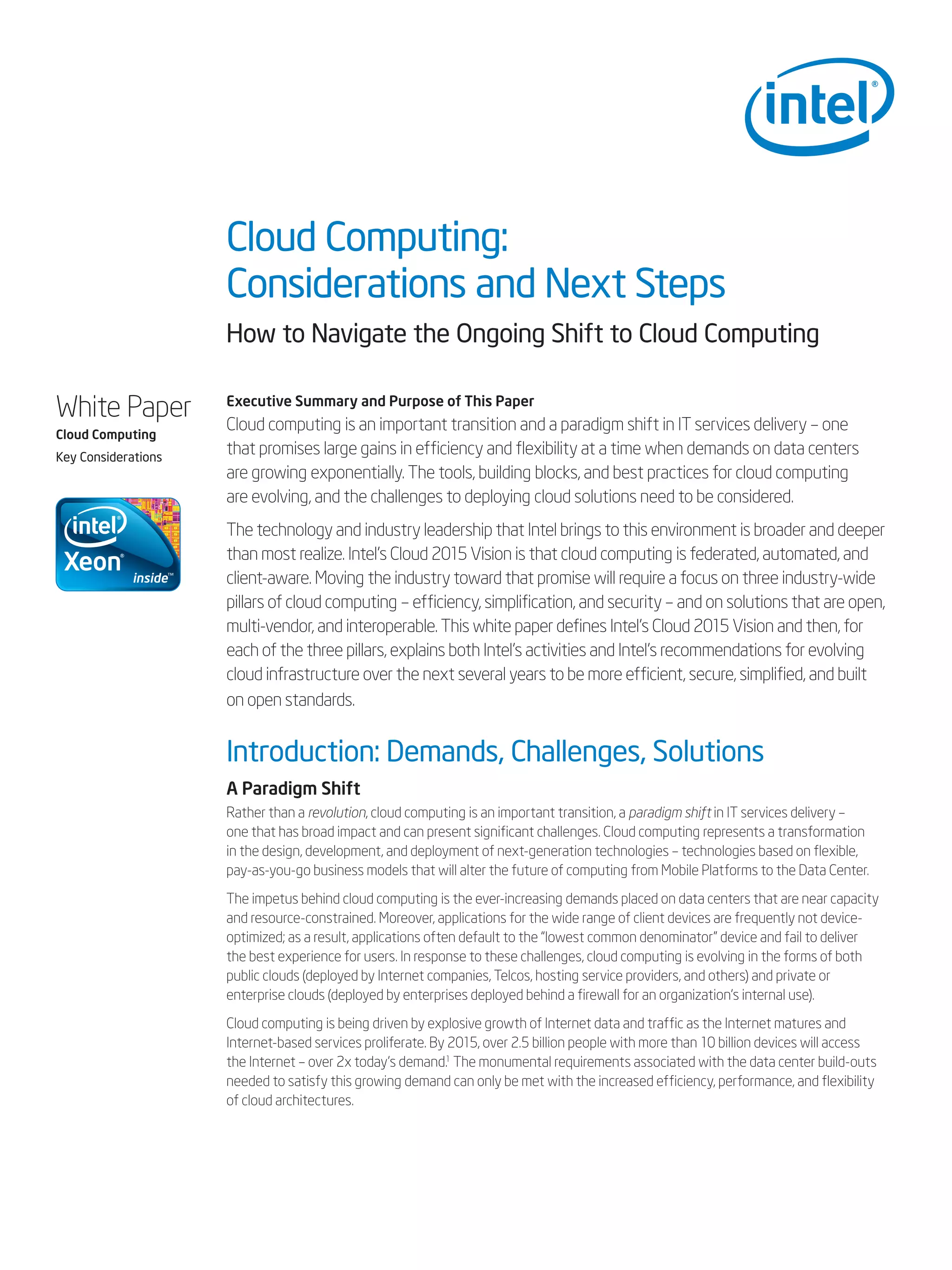Intel Cloud | PDF