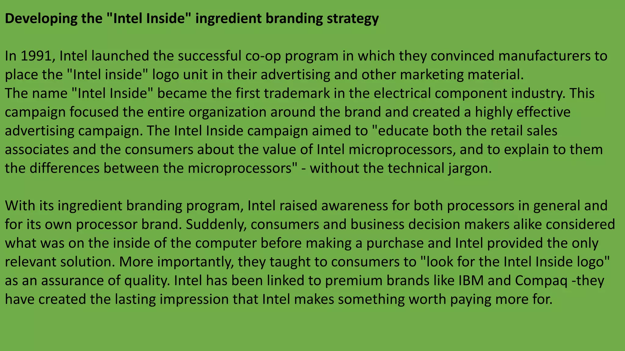 Intel SWOT analysis | PPTX