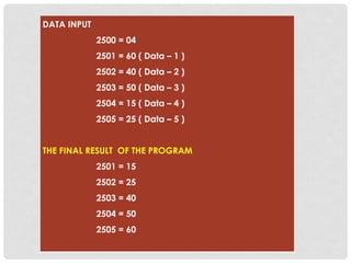 Intel 8085 - Arrange an array of data in ascending order | PPT