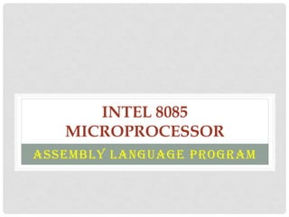 Intel 8085 largest number in a data array | PDF