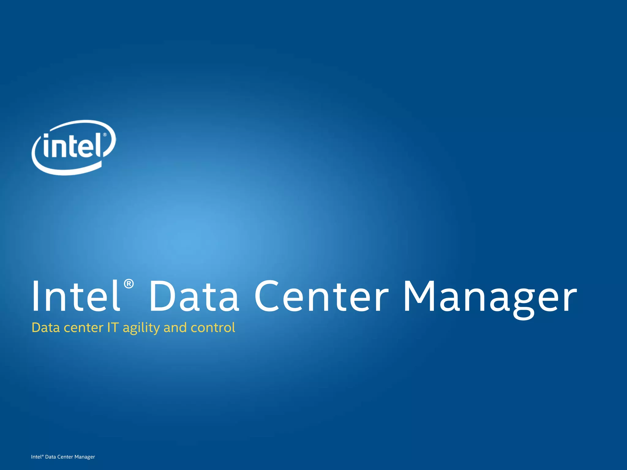 Intel Data Center Manager | PDF