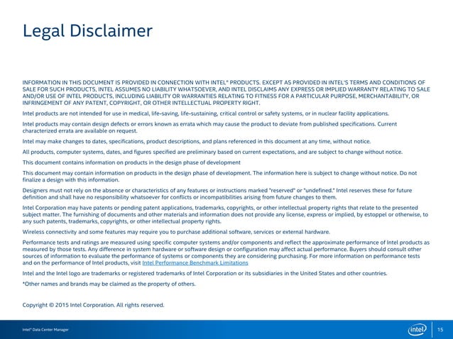 Intel Data Center Manager | PDF