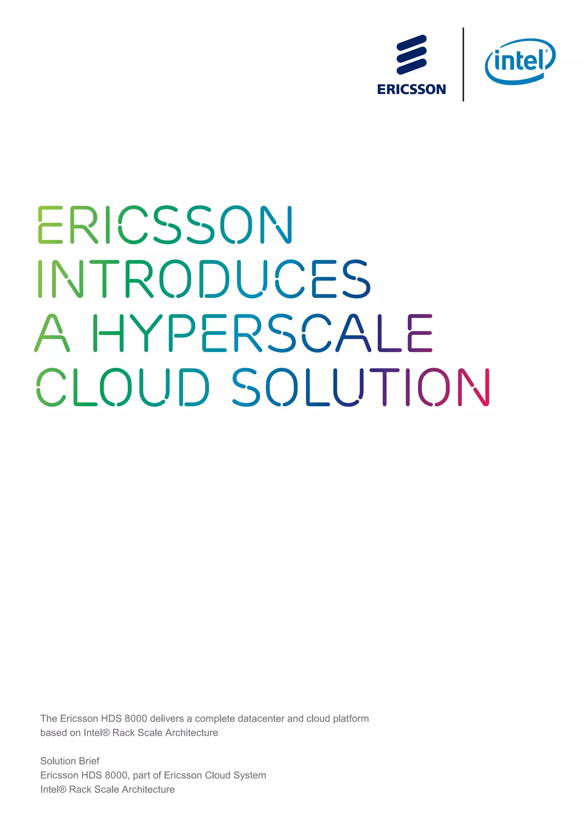 Ericsson introduces a hyperscale cloud solution | PDF