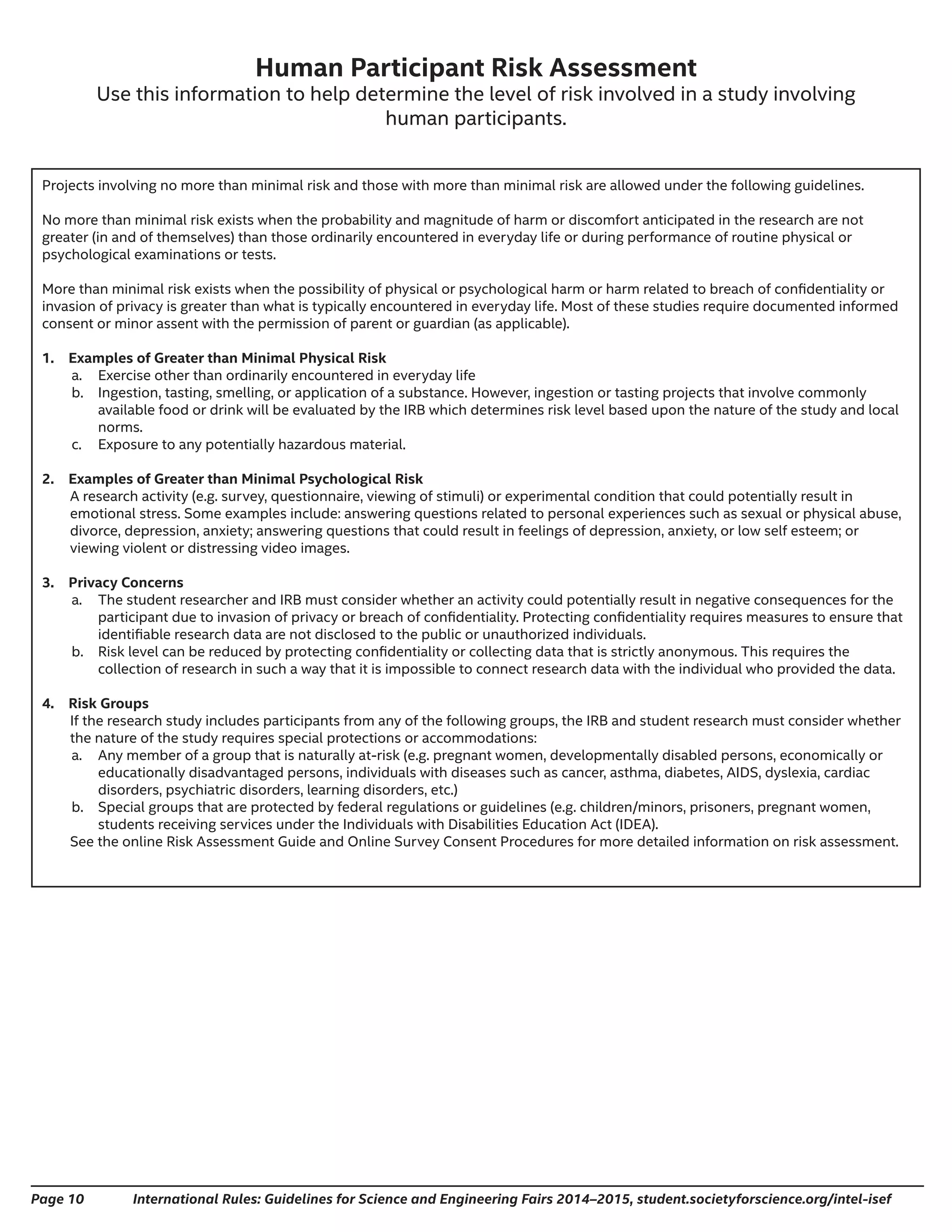 Intel isef-intl-rules-and-guidelines-2015-final-v1-7-2015 with-forms | PDF