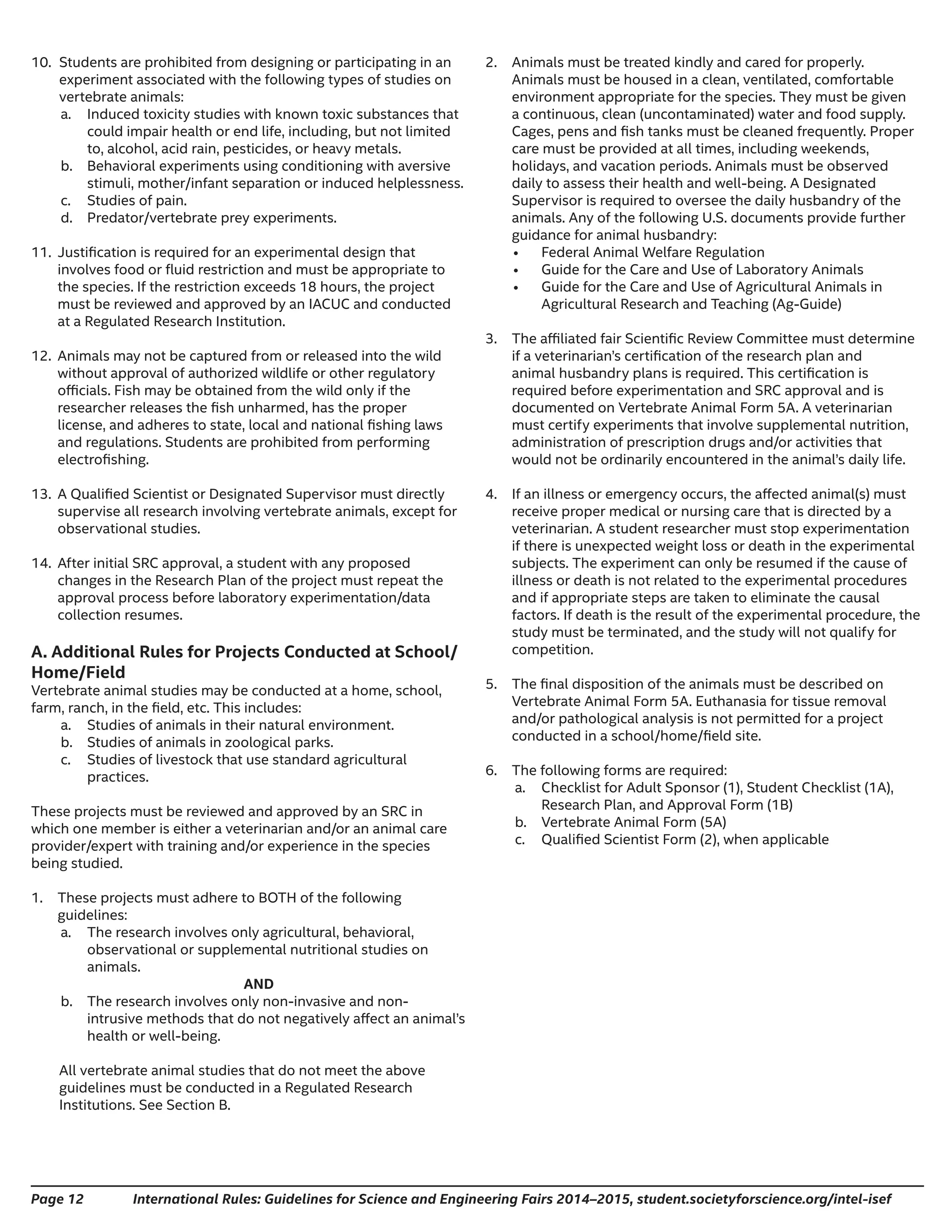 Intel isef-intl-rules-and-guidelines-2015-final-v1-7-2015 with-forms | PDF