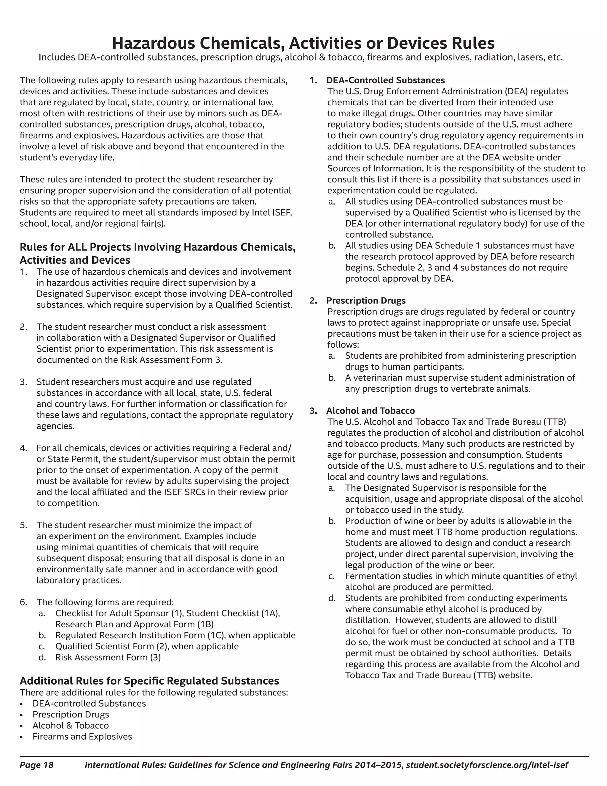 Intel isef-intl-rules-and-guidelines-2015-final-v1-7-2015 with-forms | PDF