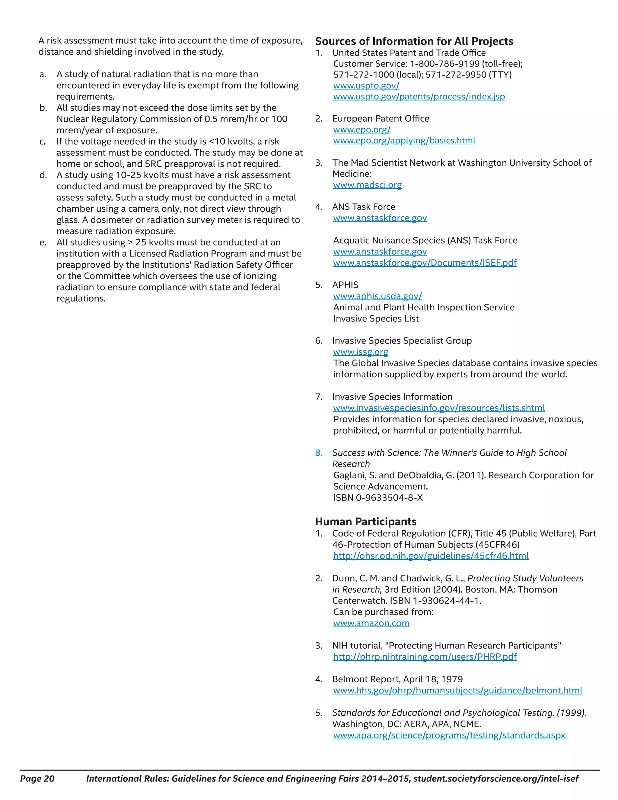 Intel isef-intl-rules-and-guidelines-2015-final-v1-7-2015 with-forms | PDF