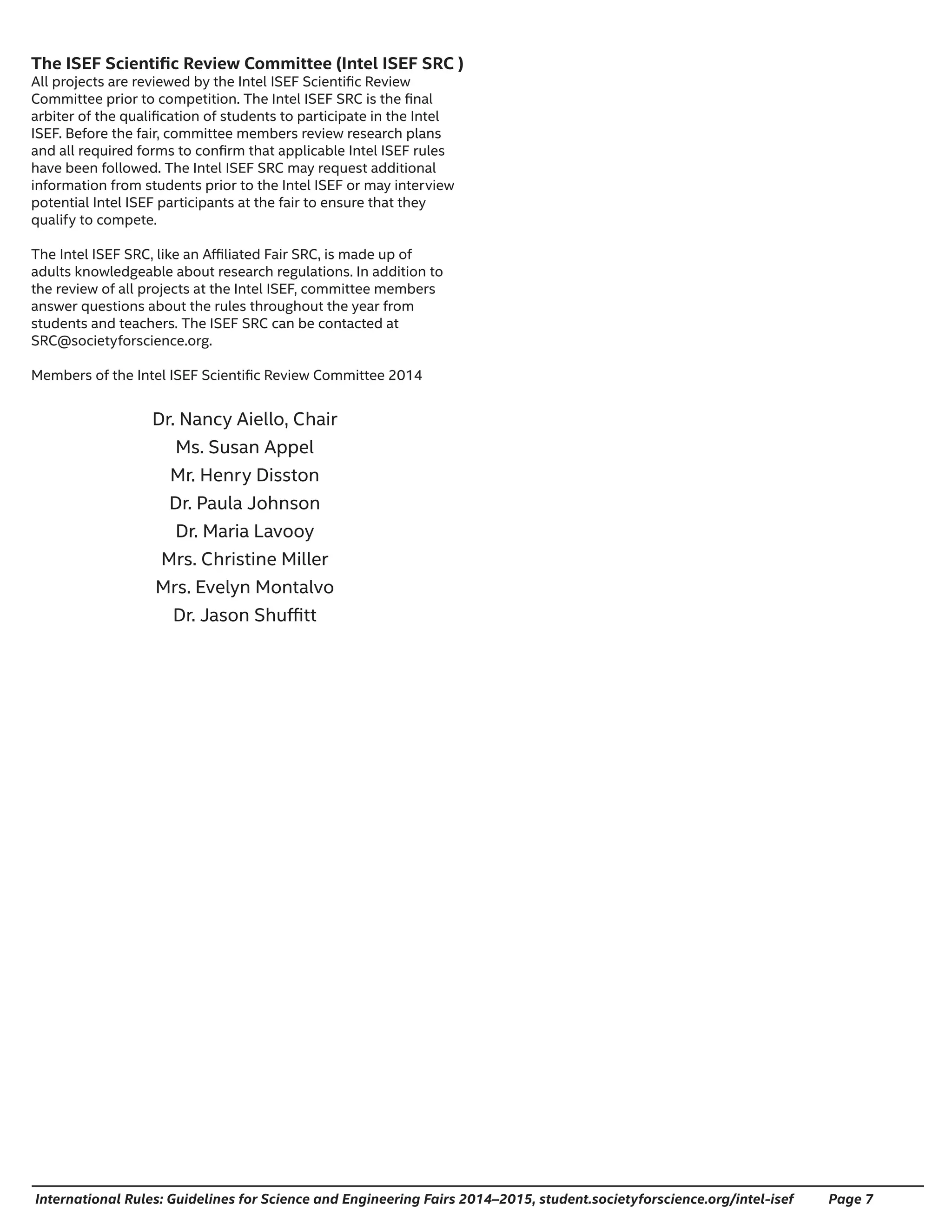 Intel isef-intl-rules-and-guidelines-2015-final-v1-7-2015 with-forms | PDF