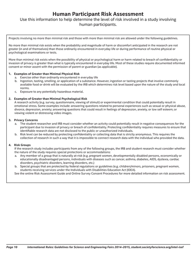 Intel isef-intl-rules-and-guidelines-2015-final-v1-7-2015 with-forms | PDF