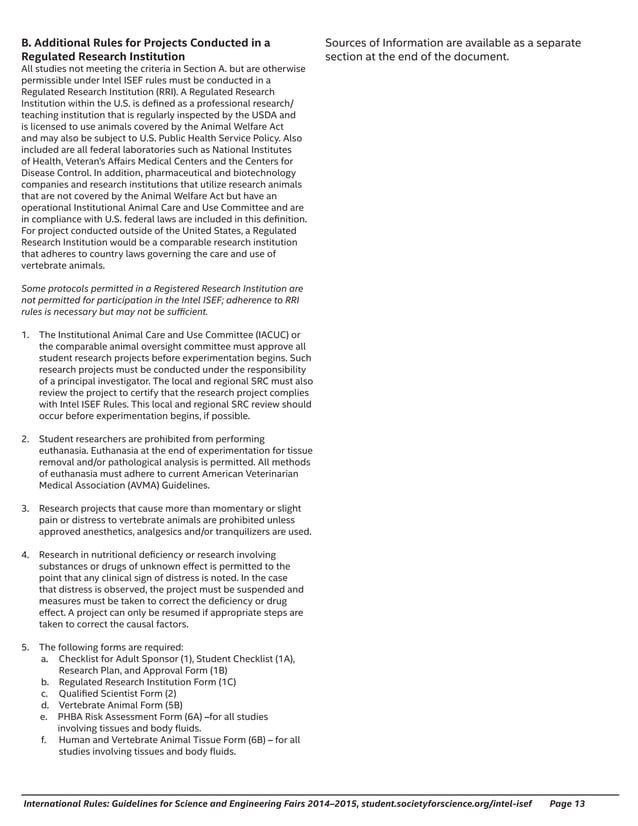 Intel isef-intl-rules-and-guidelines-2015-final-v1-7-2015 with-forms | PDF