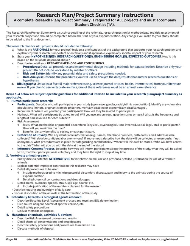 Intel isef-intl-rules-and-guidelines-2015-final-v1-7-2015 with-forms | PDF