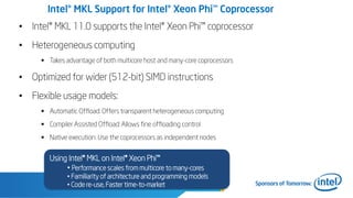 Unleash performance through parallelism - Intel® Math Kernel Library | PPT